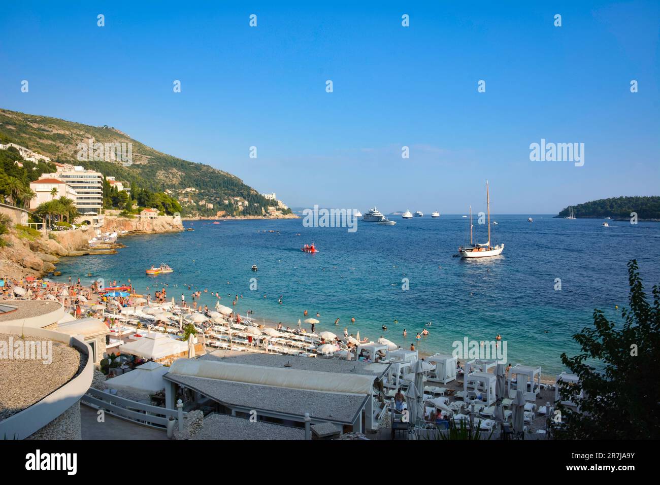 Summer at Banje Beach - Dubrovnik, Croatia Stock Photo - Alamy