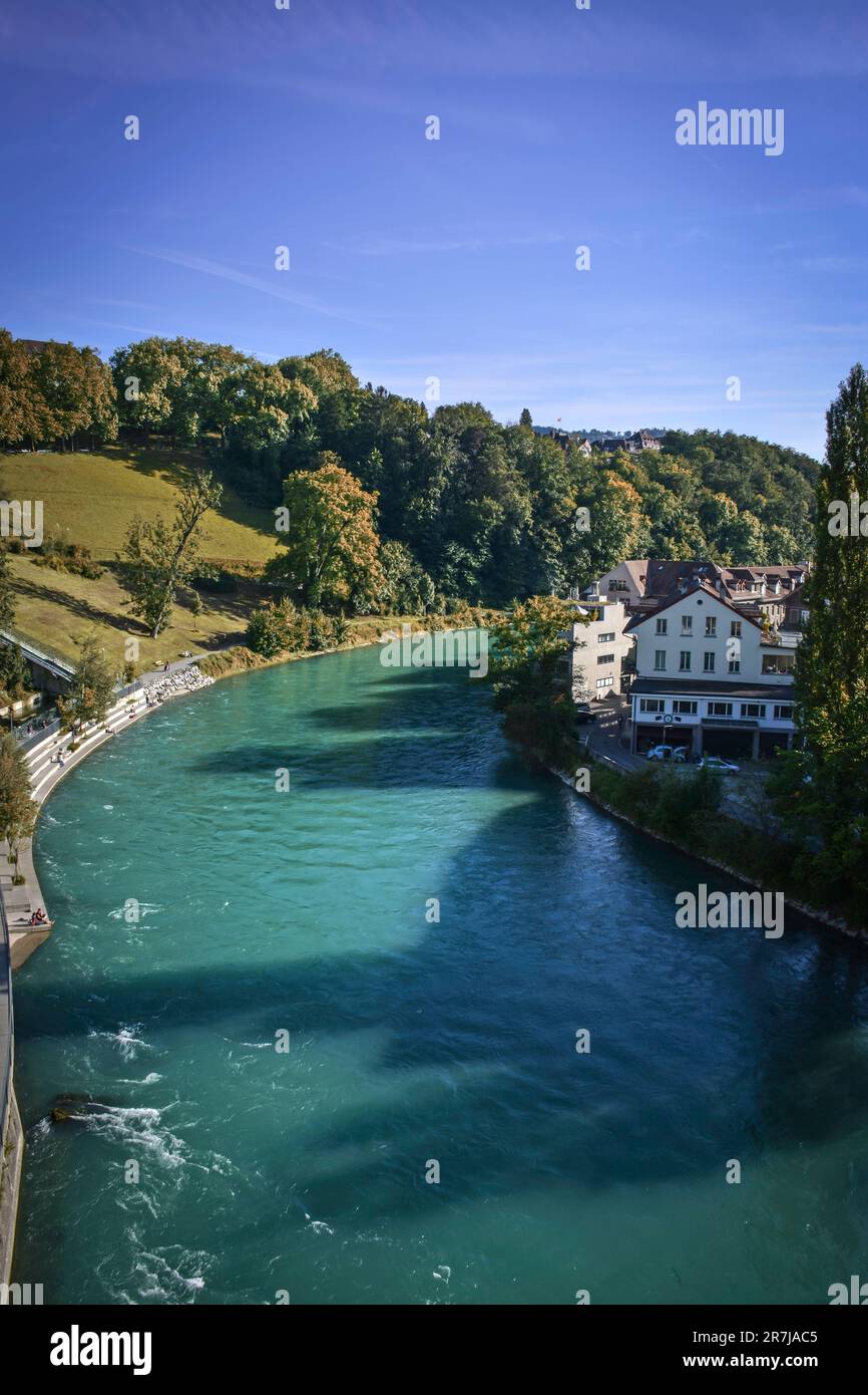 Turquoise Waters of the Aare River - Bern, Switzerland Stock Photo - Alamy