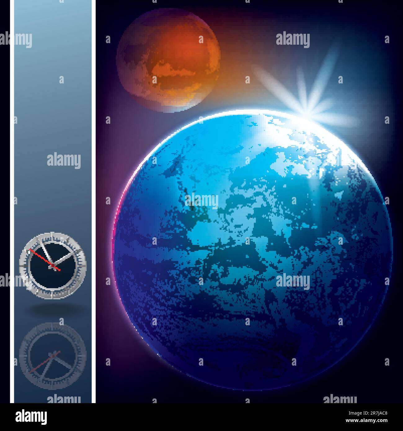 Digital clock abstract Stock Vector Images - Alamy