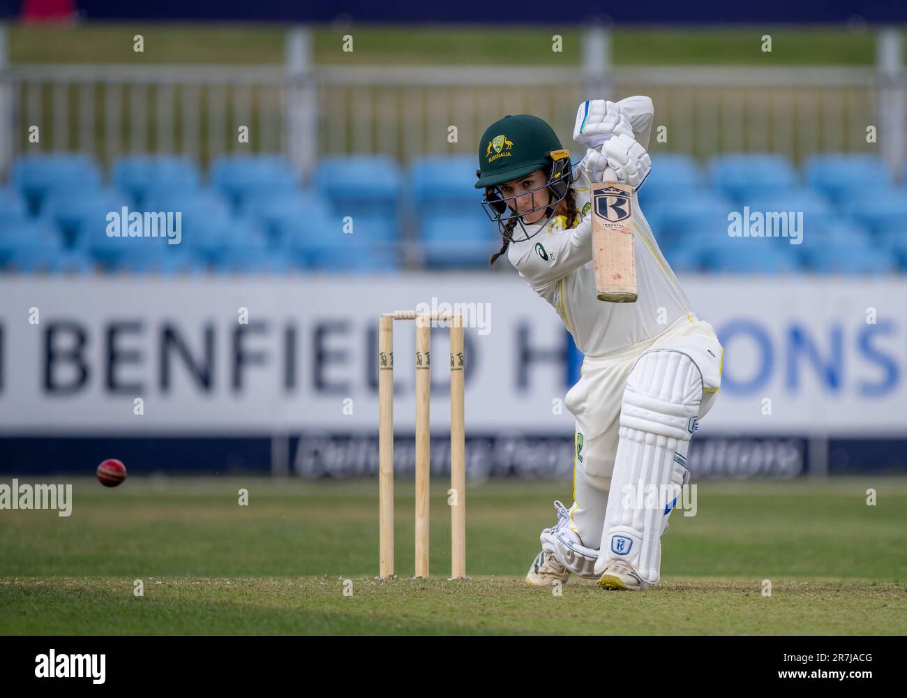 Charli Knott batting for Australia A against England in a 3 day warm-up ...