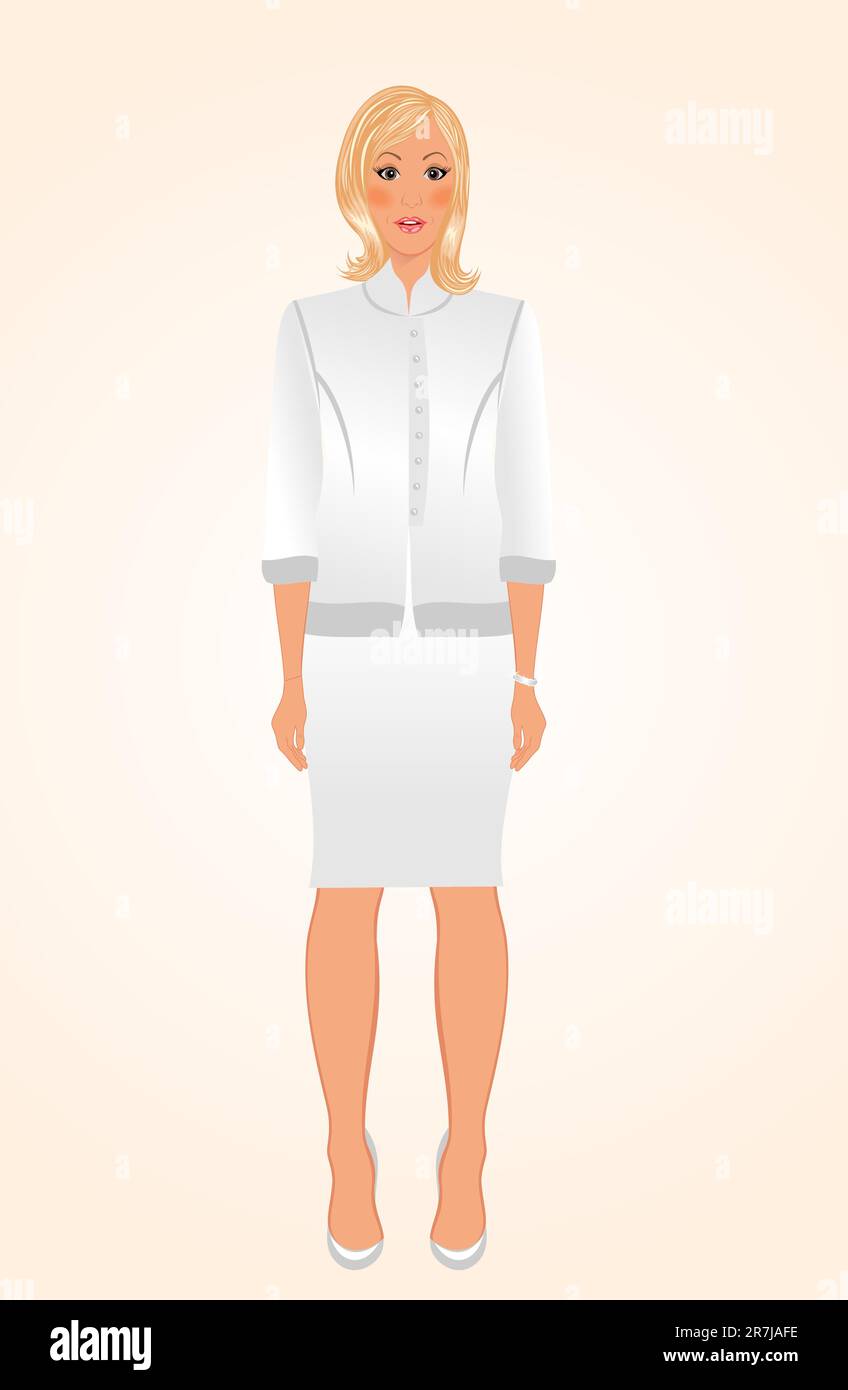 White haired girl Stock Vector Images - Alamy