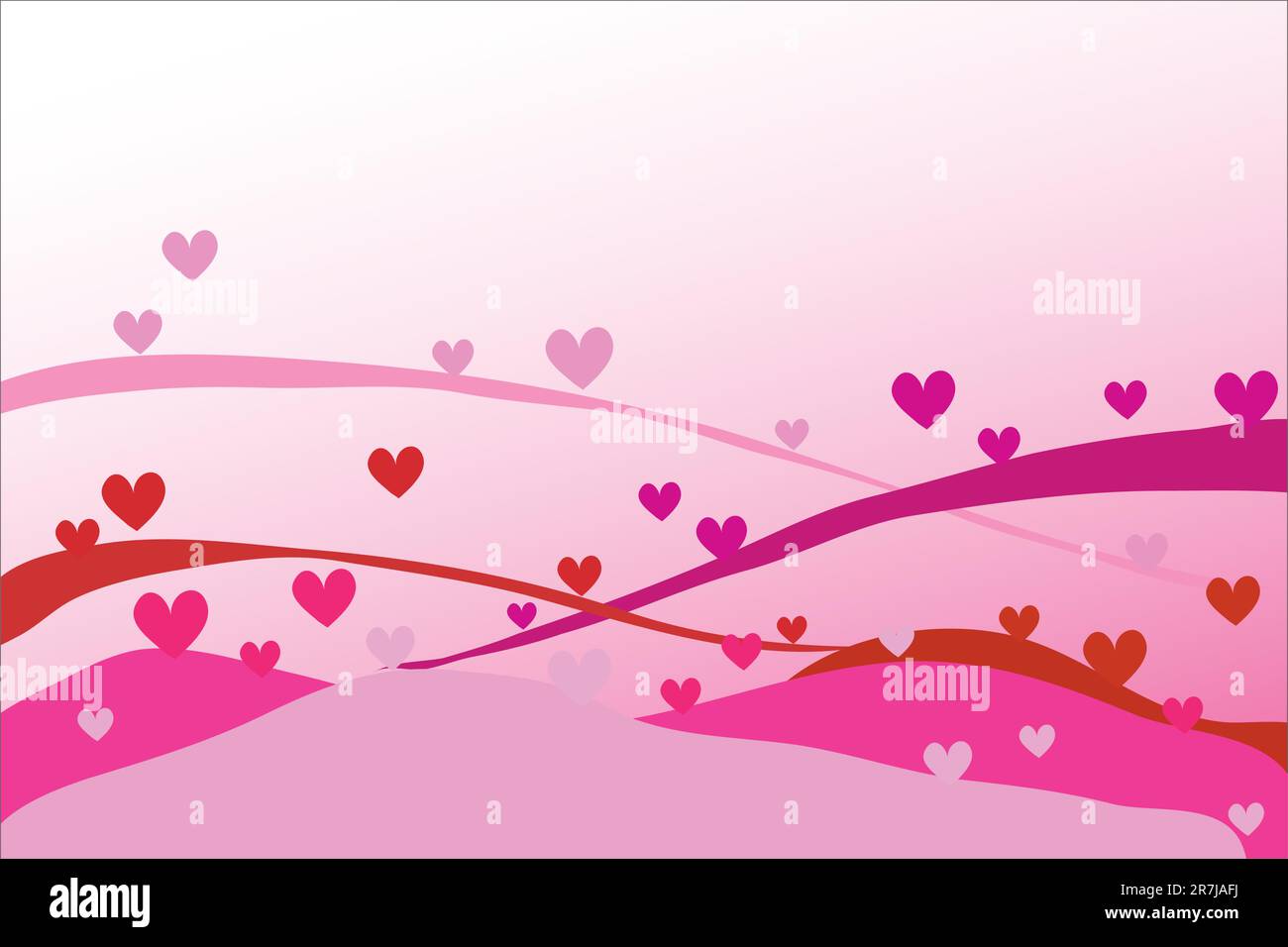 Abstract love background with pink heart simbols Stock Vector Image ...