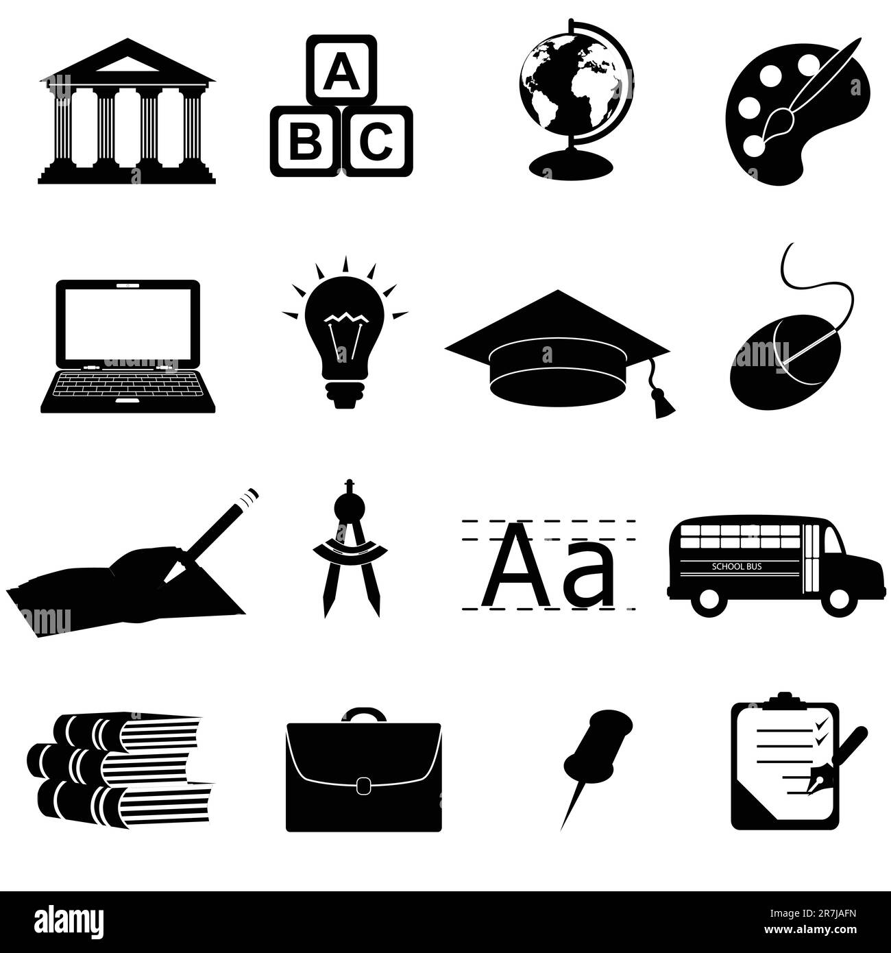 Education symbols Black and White Stock Photos & Images - Alamy
