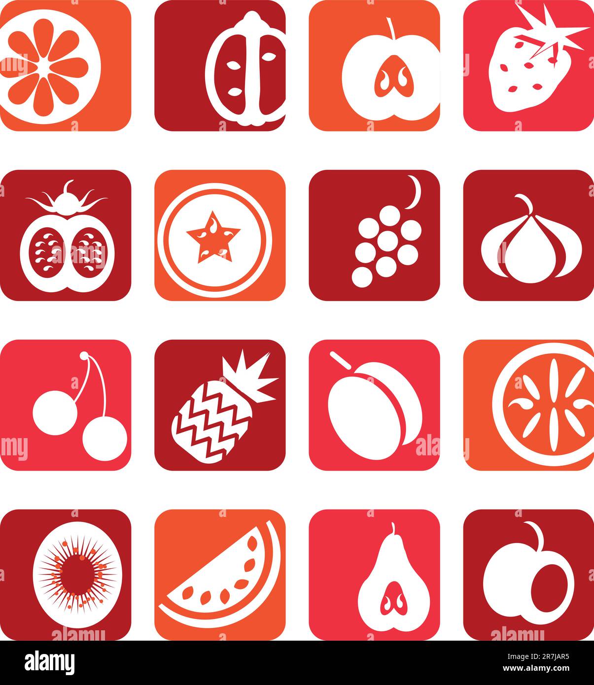 Fruit cut silhouette Stock Vector Images - Alamy