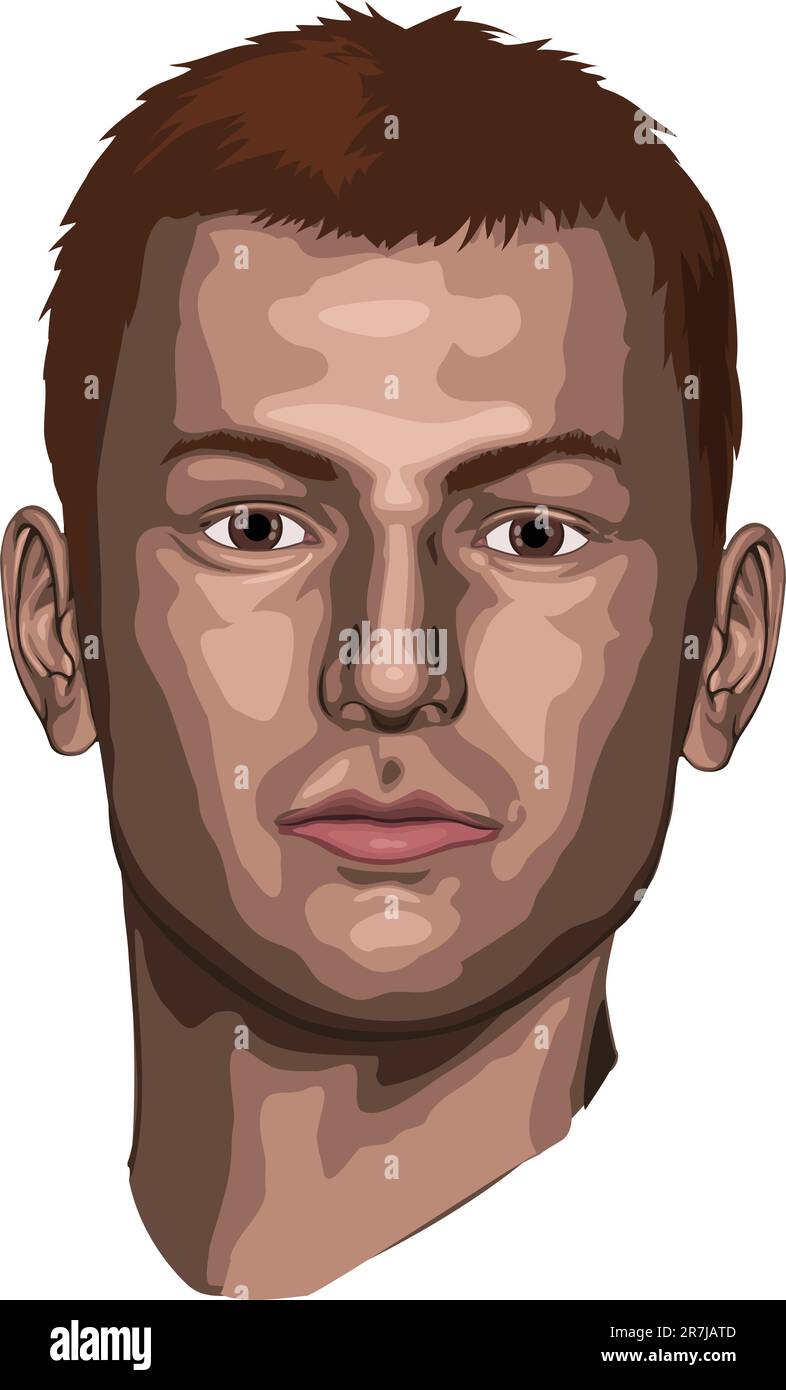 Teenage man portrait Stock Vector Images - Alamy