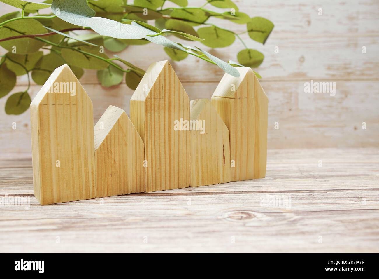 Wood house model, Housing concept Real estate property Stock Photo - Alamy