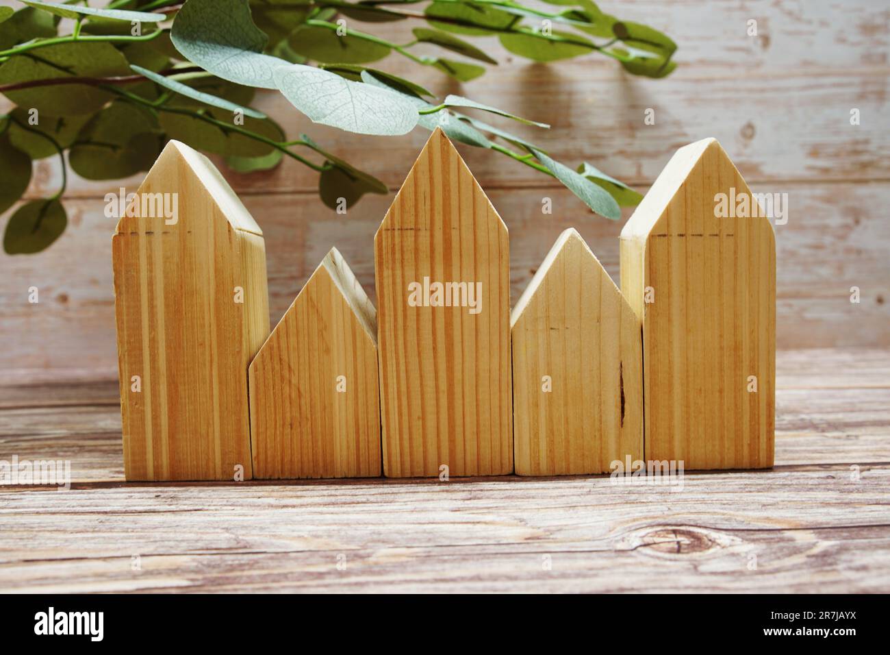 Wood house model, Housing concept Real estate property Stock Photo - Alamy