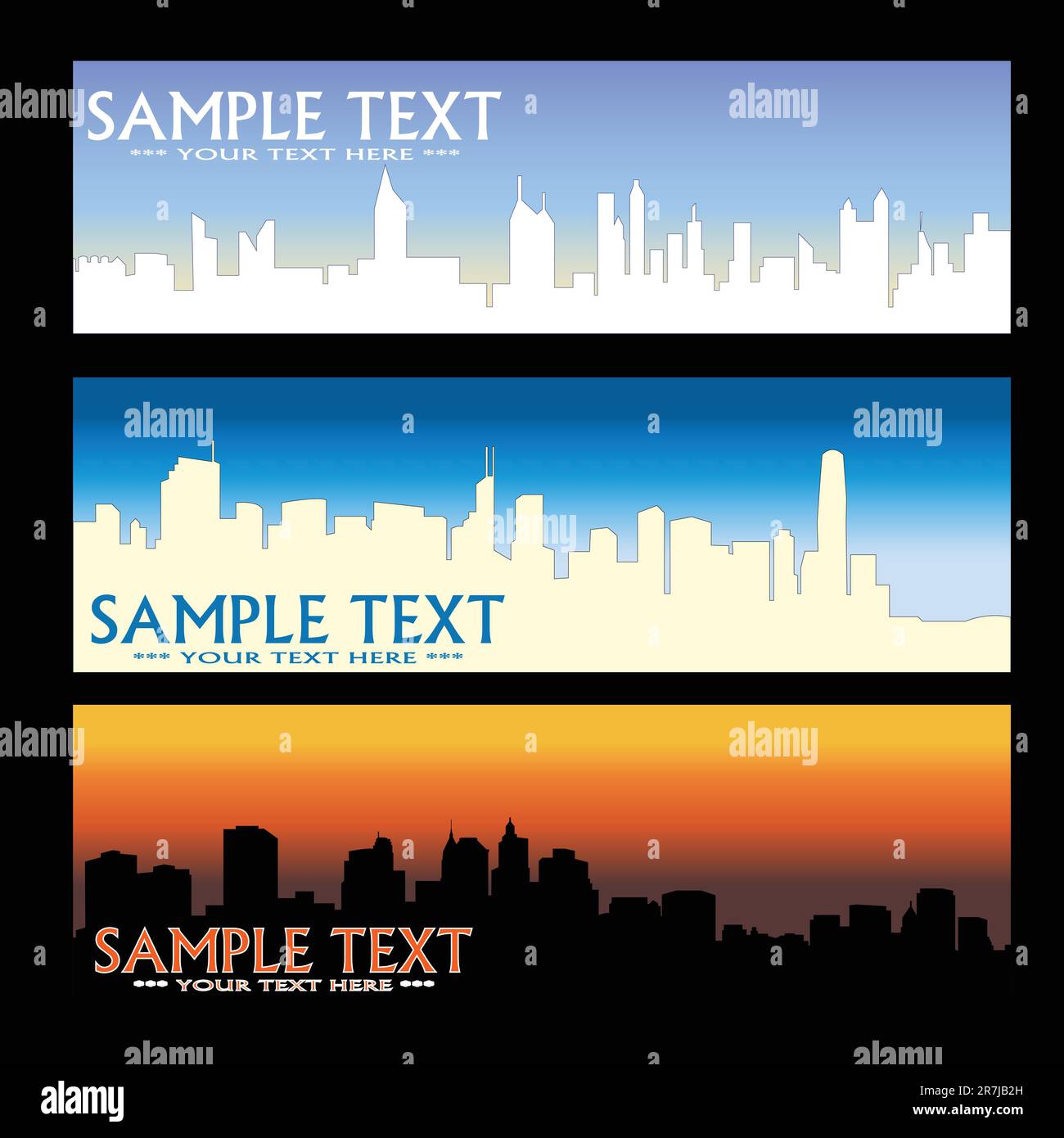 city skyline banners - vector Stock Vector Image & Art - Alamy