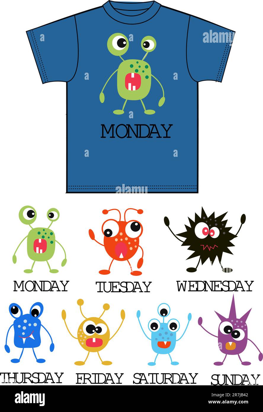 Weekday fashion Stock Vector Images - Alamy