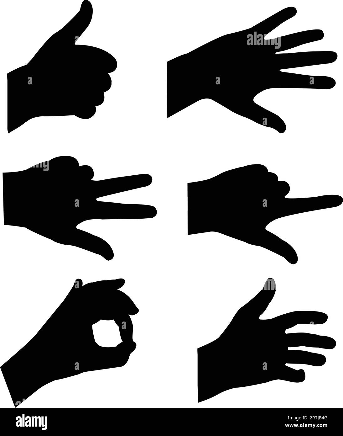 Waving hand gesture vector Cut Out Stock Images & Pictures - Alamy