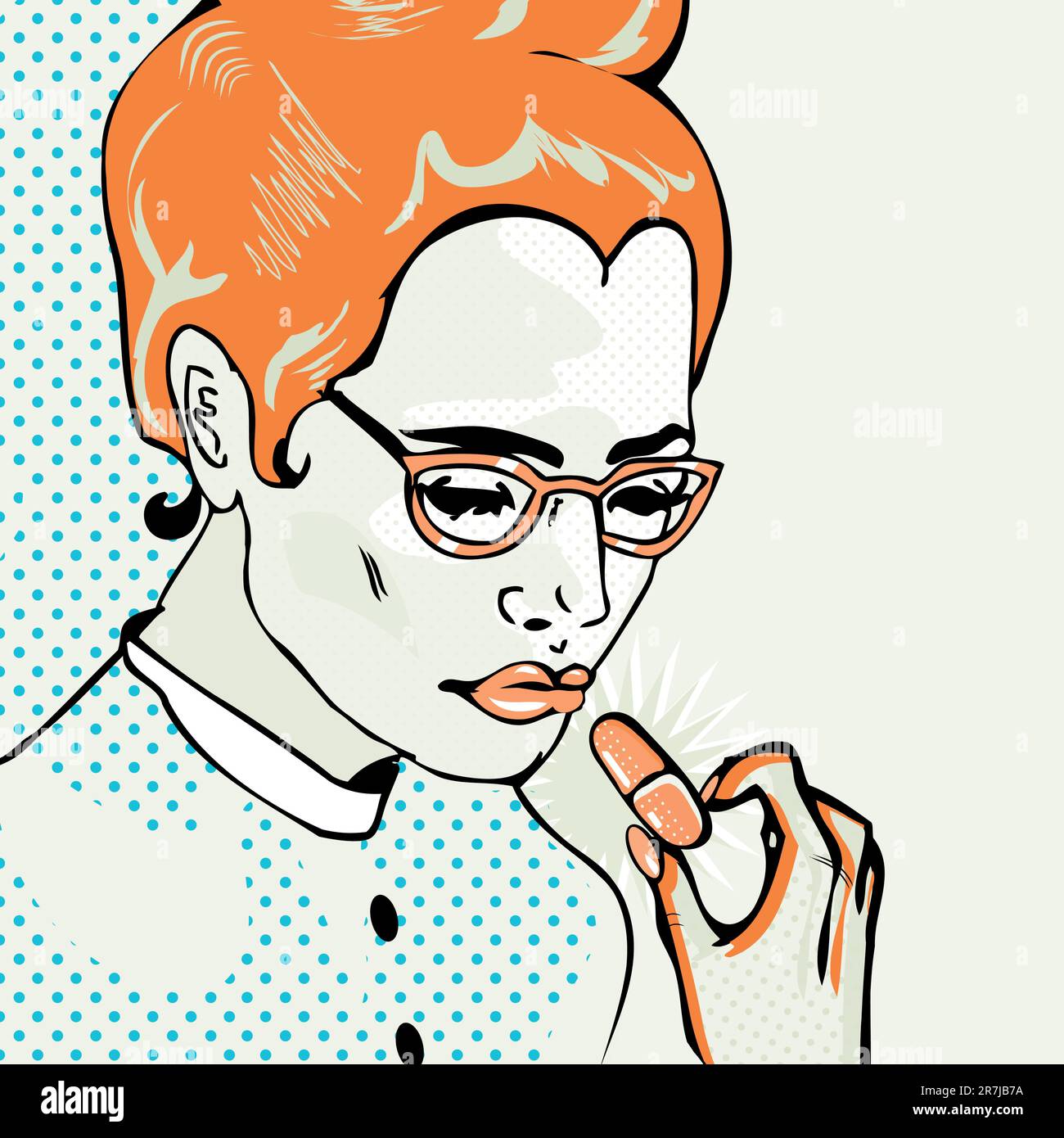 Woman skin care closeup Stock Vector Images - Alamy