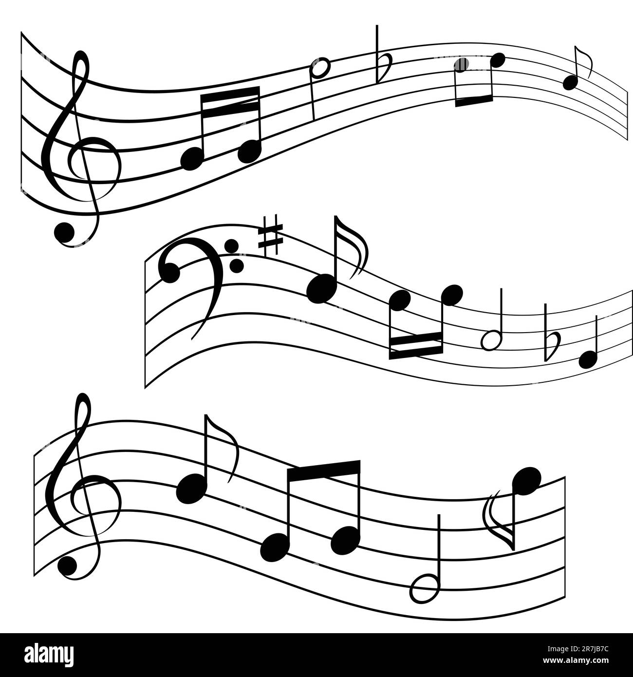 Musical Notes On Music Sheet Stock Vector Image Art Alamy Musical Notes On Music Sheet Stock Vector Image Art Alamy