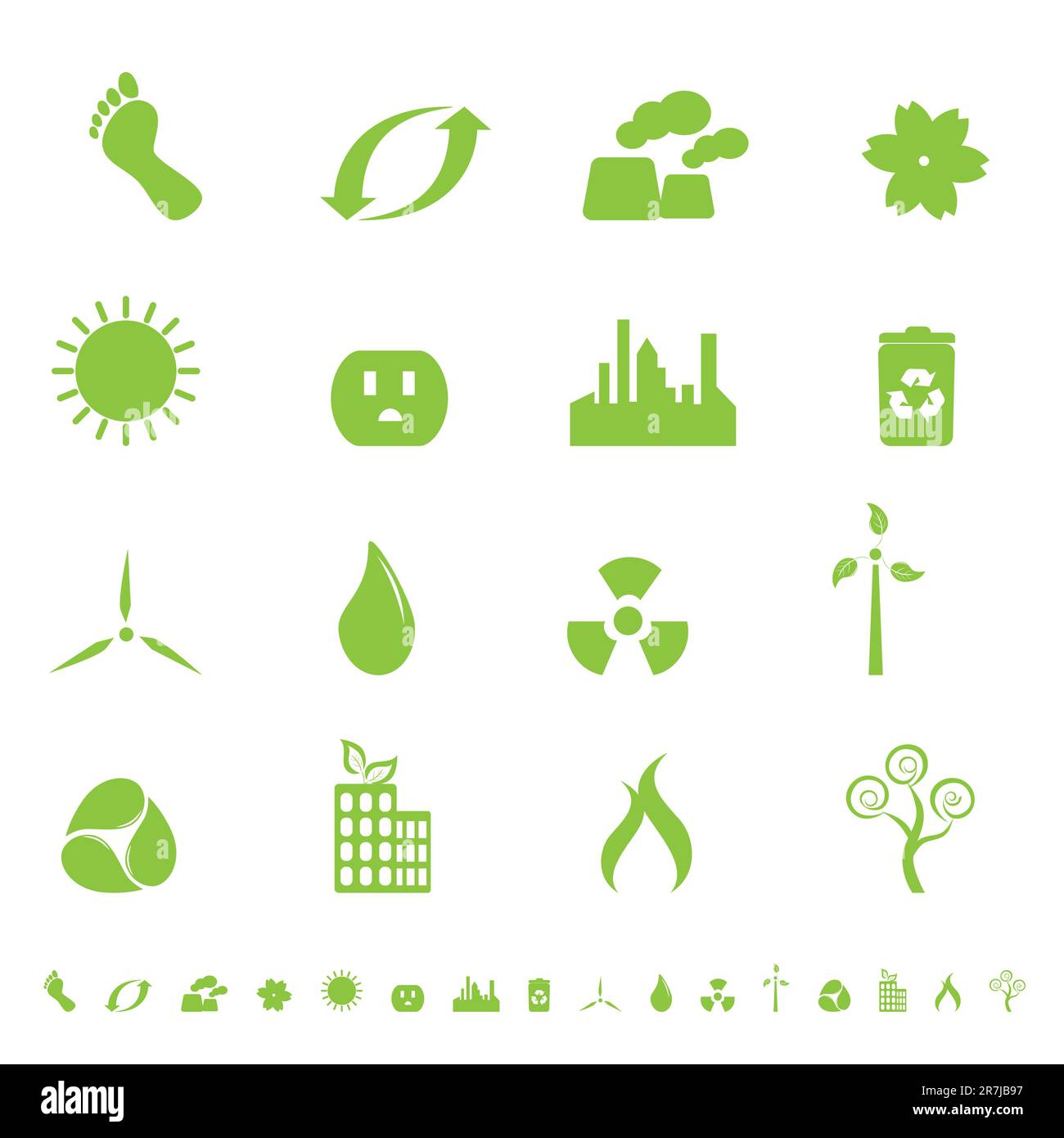 Green ecology and clean environment symbols Stock Vector Image & Art ...