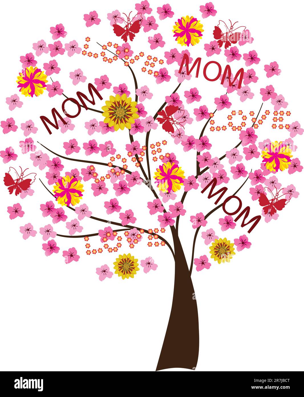 vector illustration of a tree for mother's day Stock Vector Image & Art ...