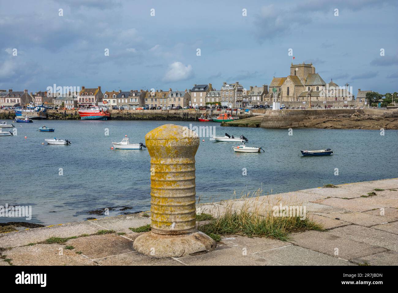 harbour of the pituresque fishing village of Barfleur on the Cotentin ...