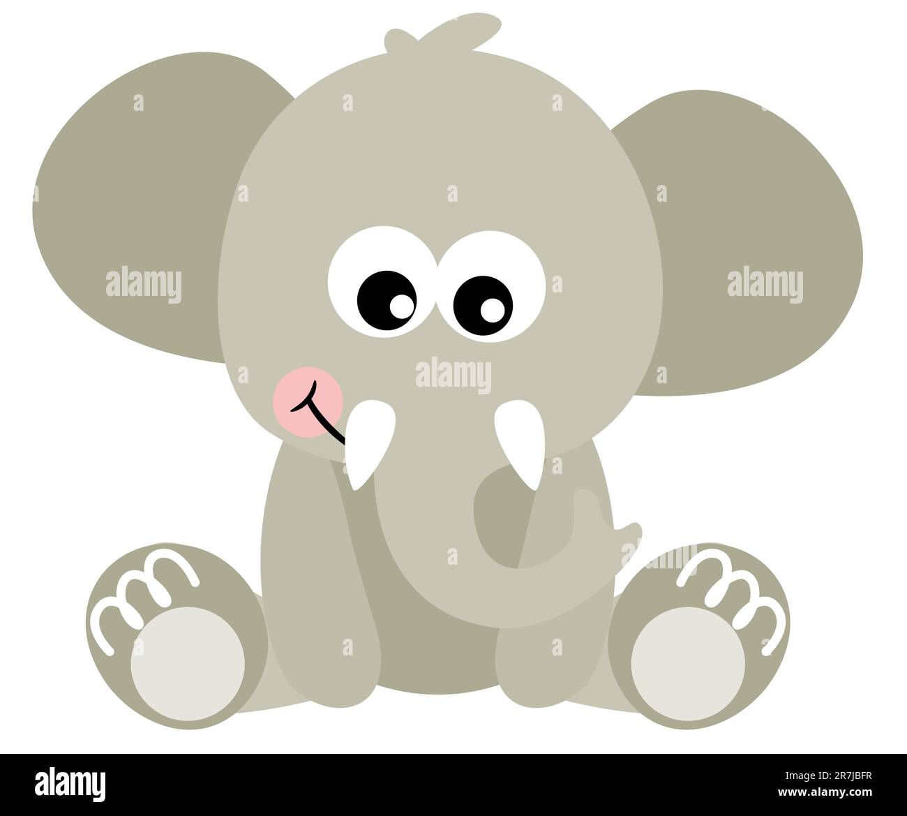 Funny cute baby elephant sitting Stock Photo - Alamy