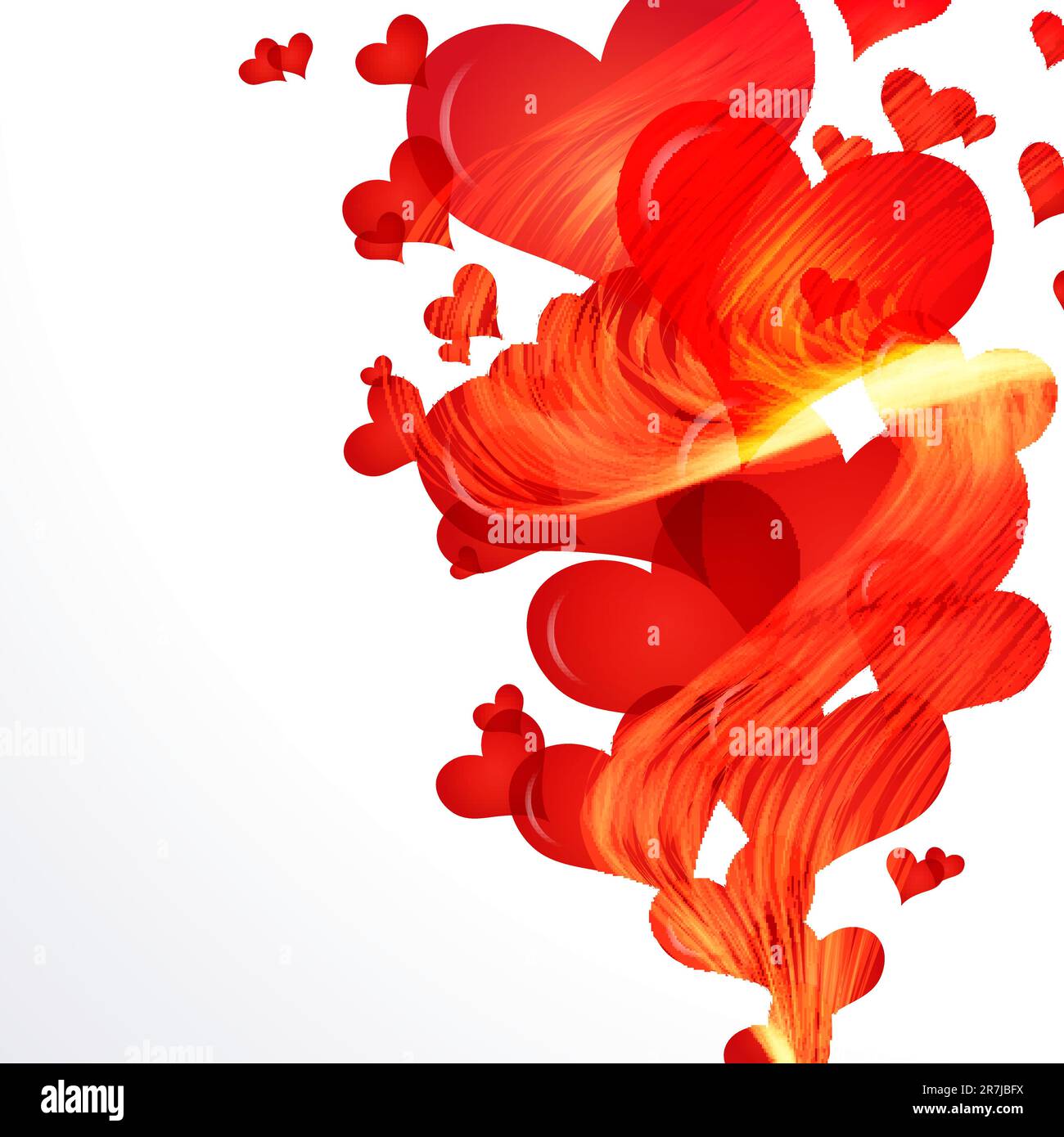 Flaming hearts Stock Vector Images - Alamy