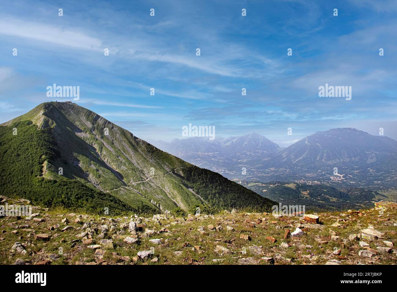 Italy Basilicata Lagonegro Sirino mount and a left Madonna del Sirino ...