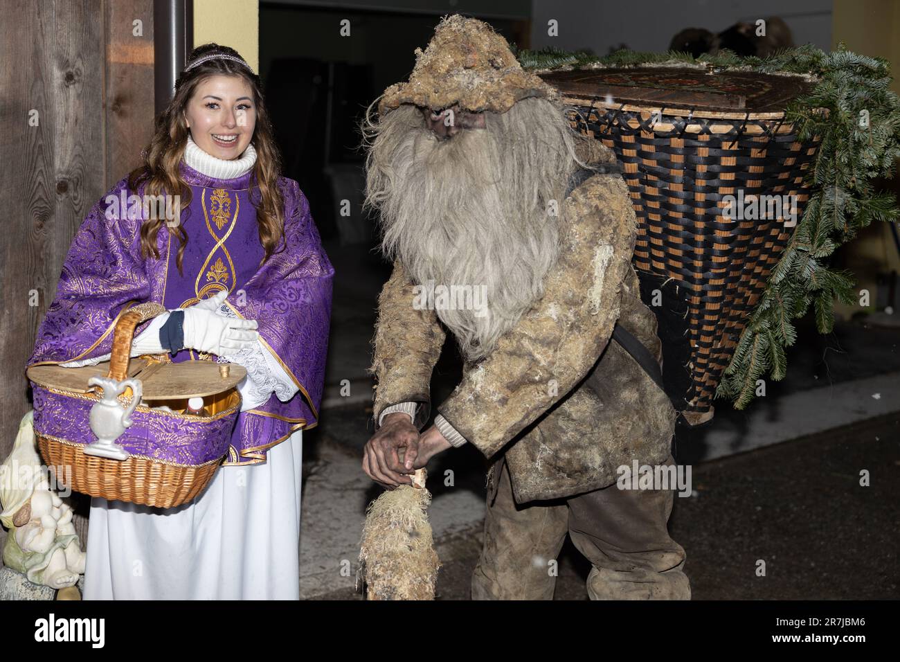Companions of St. Nicholas in the procession of the legendary Krampus ...