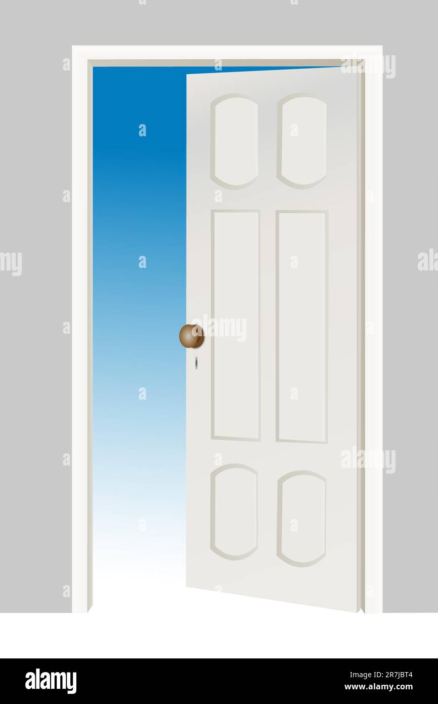 Open apartment door view Stock Vector Images - Alamy