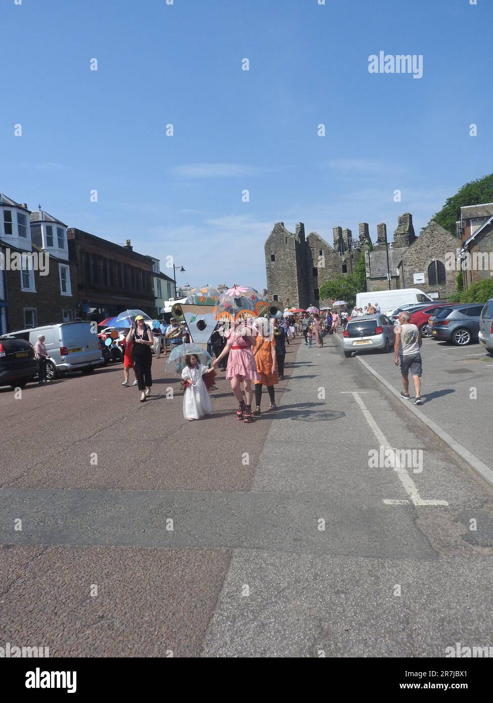 The umbrella parade and Kirkcudbright Jazz Festival led by a Brolly ...