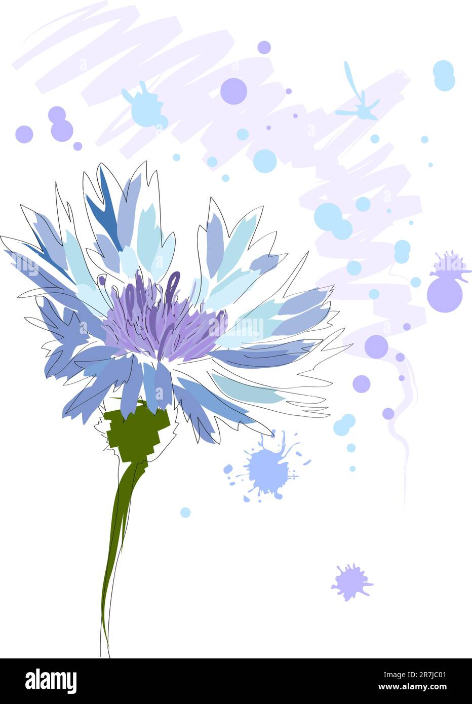 Blue wildflower image Stock Vector Images - Alamy