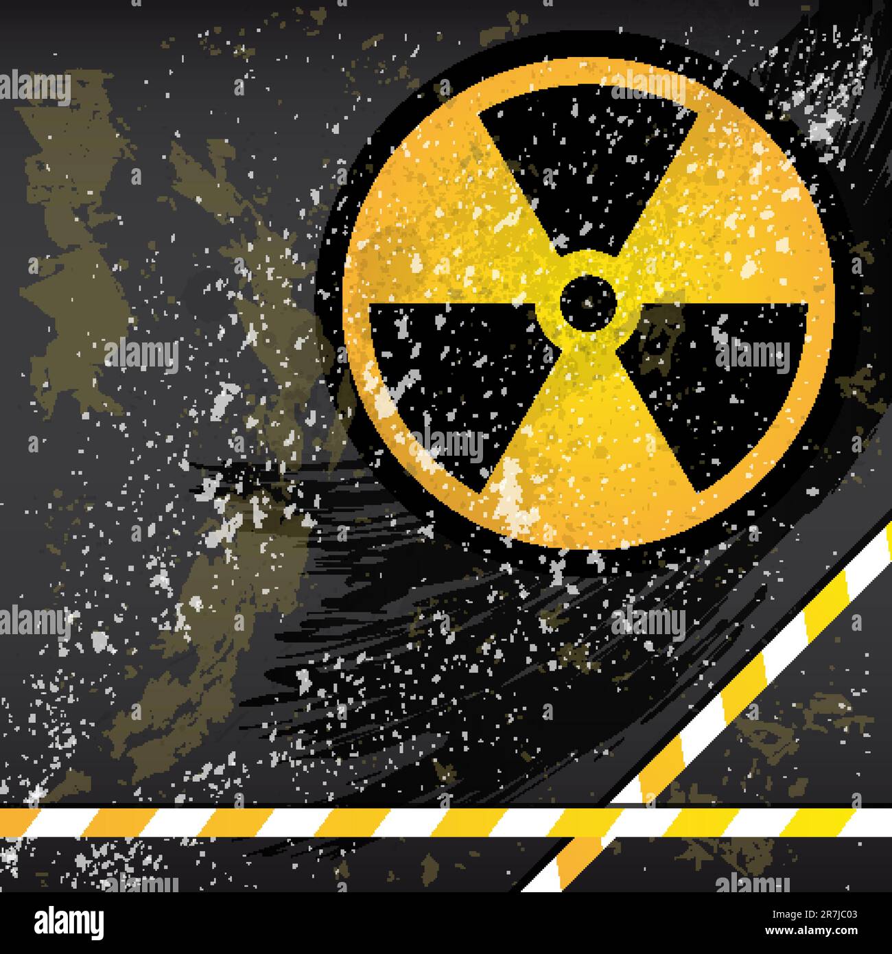 Eps10 Abstract grunge background with the emblem of radiation Stock ...