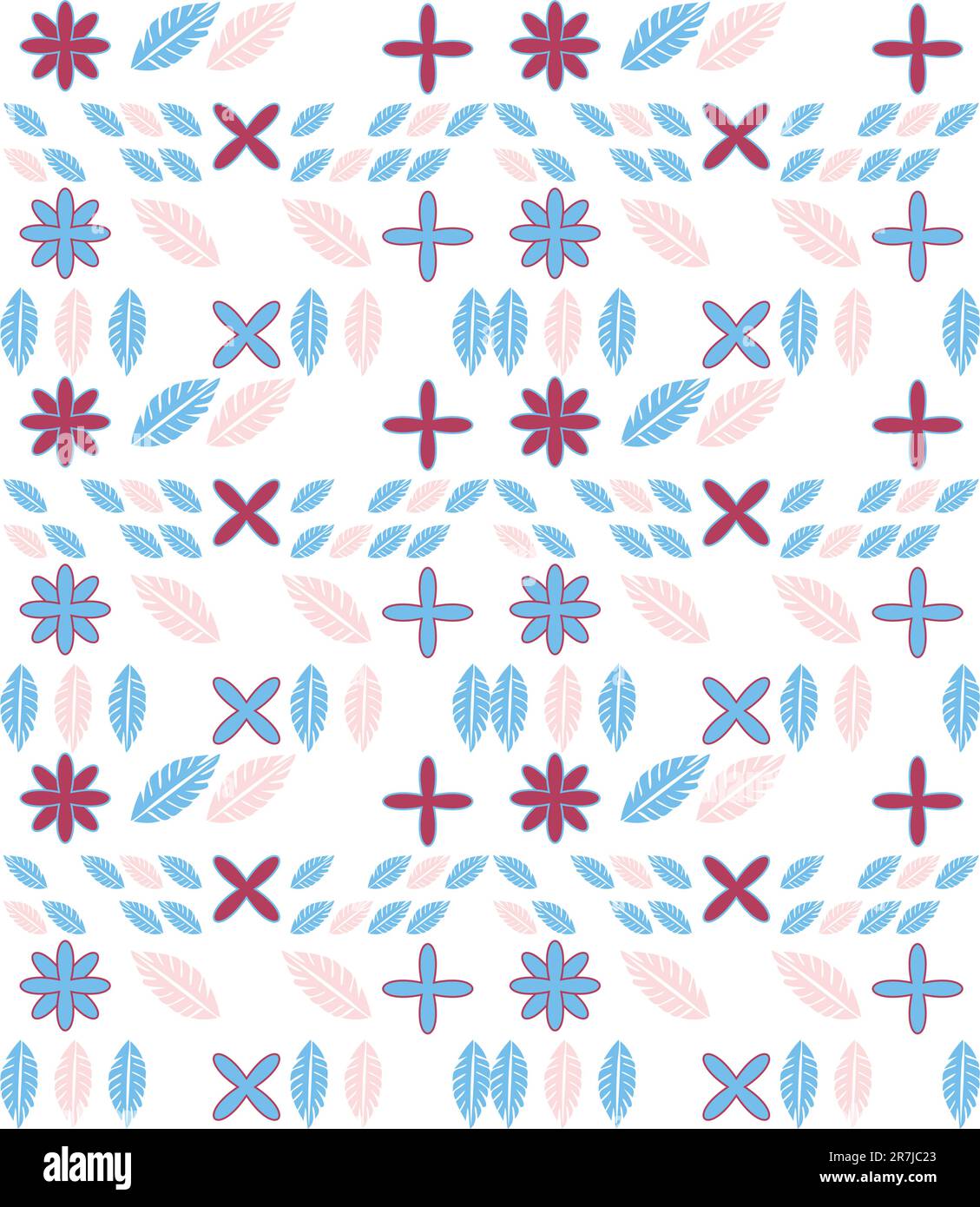 Embroidery seamless pattern illustration on white background Stock ...