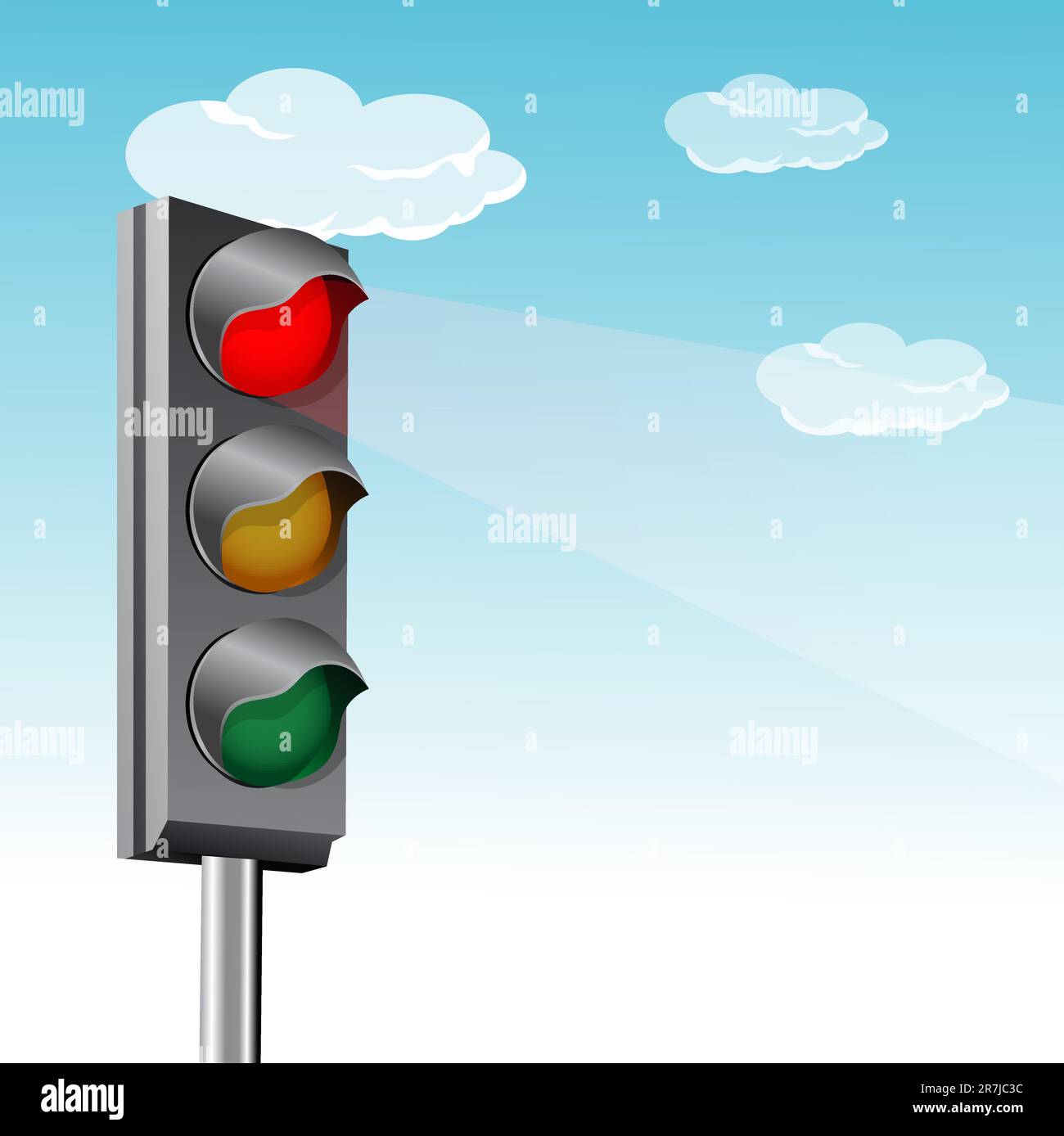 illustration of traffic signal with clouds Stock Vector Image & Art - Alamy
