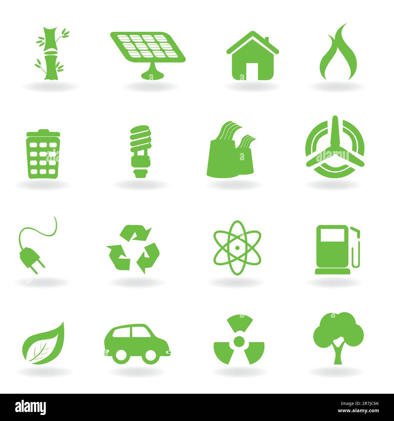Ecological and environment related symbols icon set Stock Vector Image ...