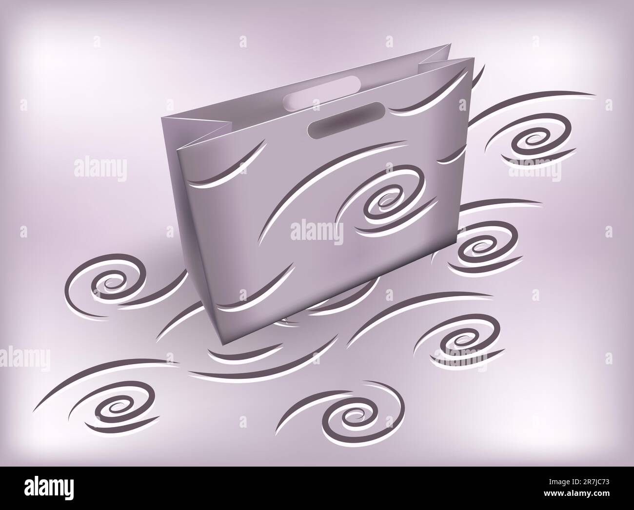 Vector illustration of a violet shopping bag Stock Vector Image & Art ...