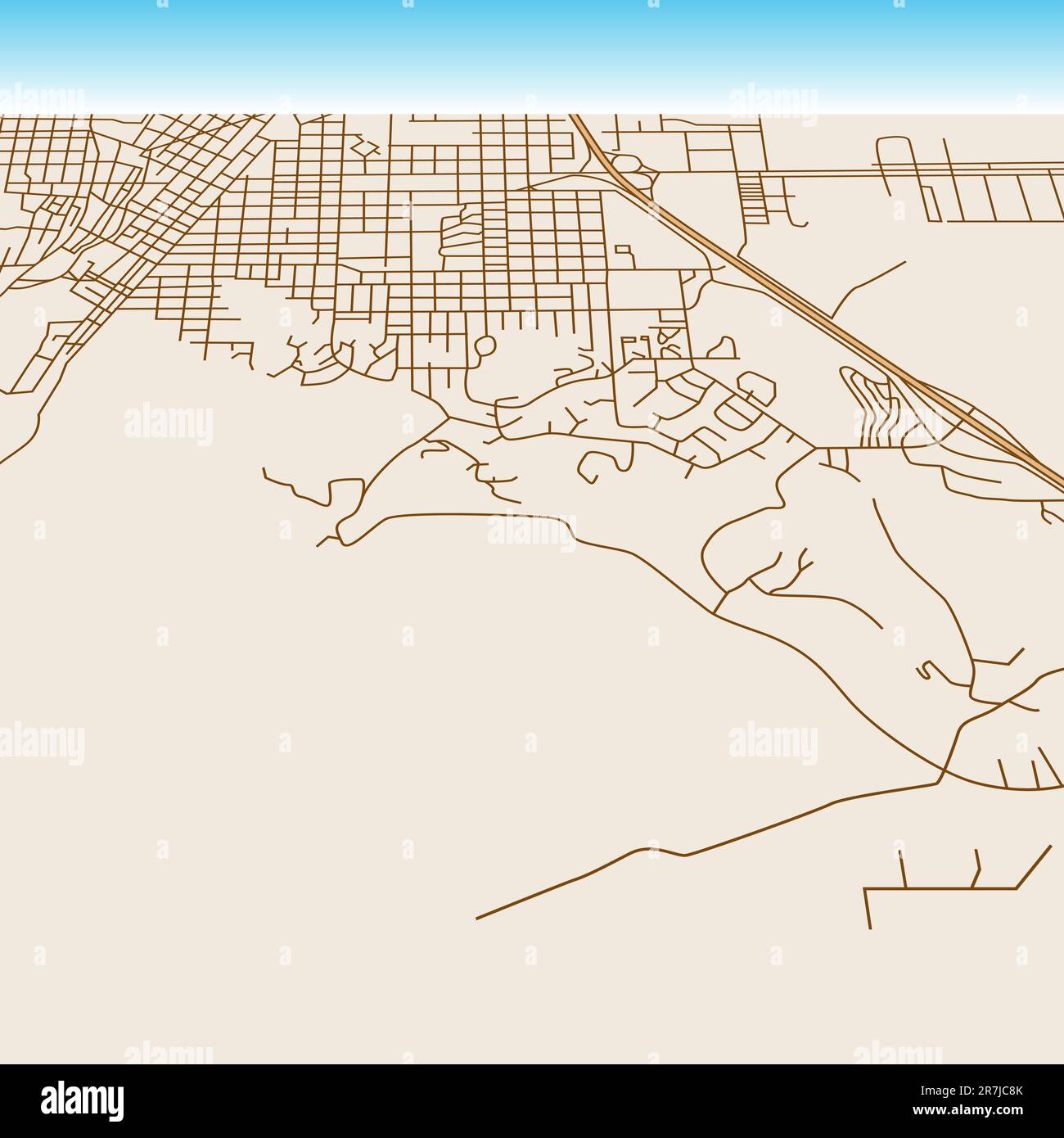 Clip art of a road map hi-res stock photography and images - Alamy