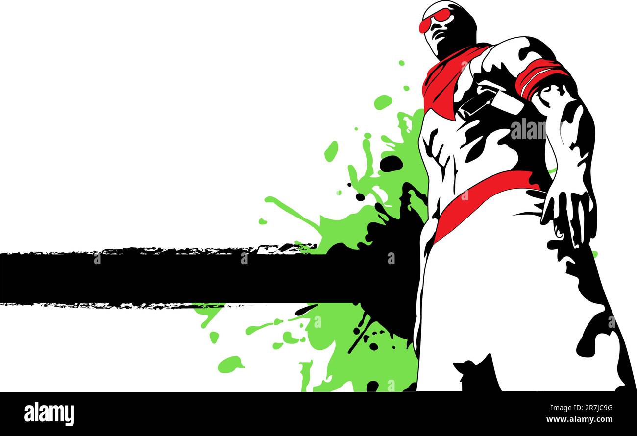 Set of gangsta 5 poses and attitudes. Ideal for street and/or hip hop ...