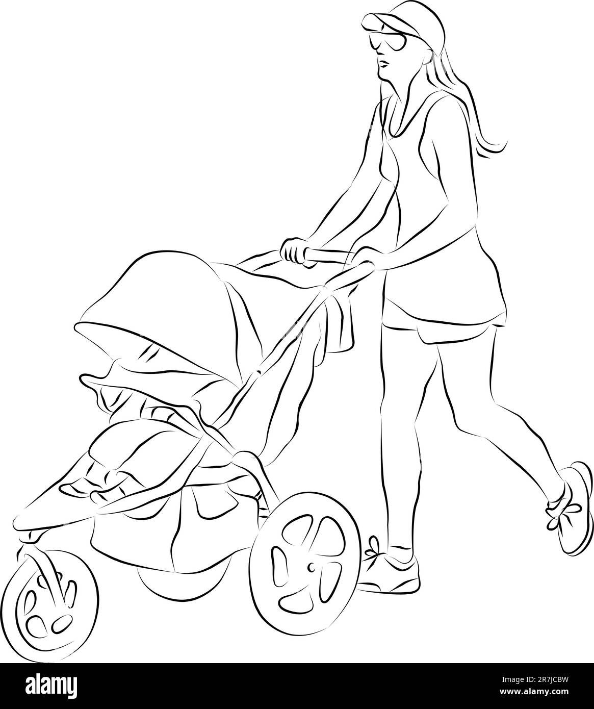 Baby line art mom Black and White Stock Photos & Images - Alamy