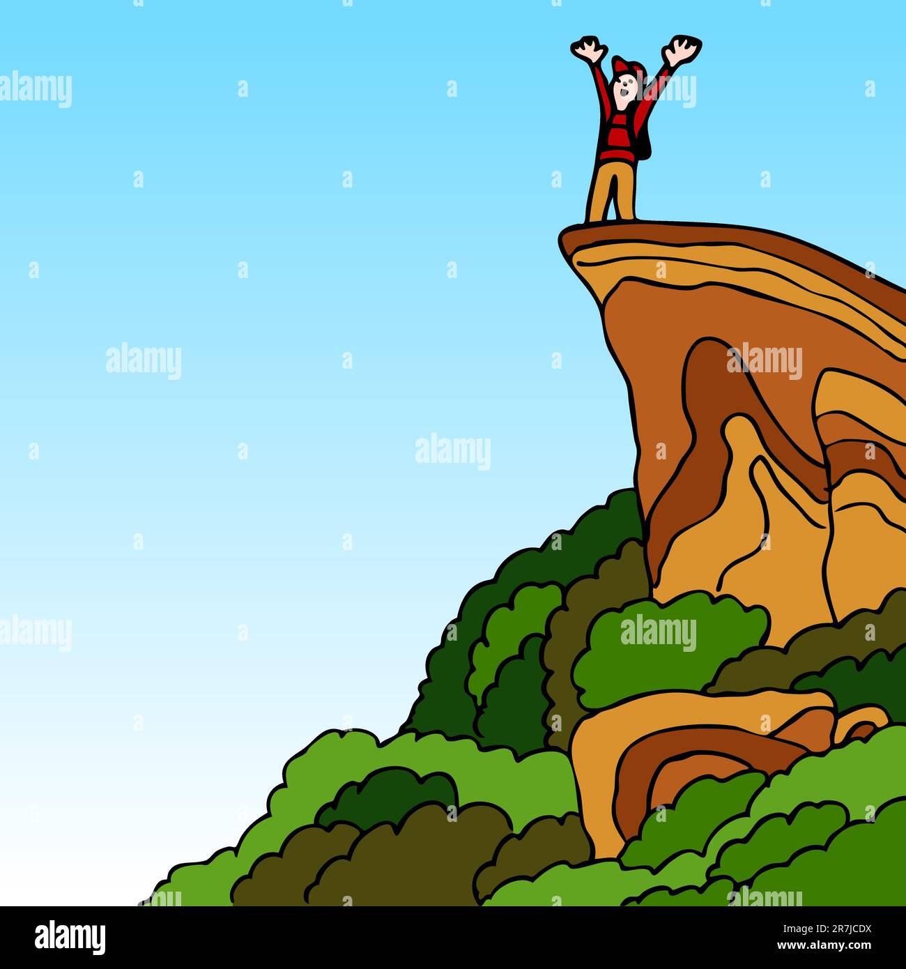 Man hiker mountain not snow not senior Stock Vector Images - Alamy