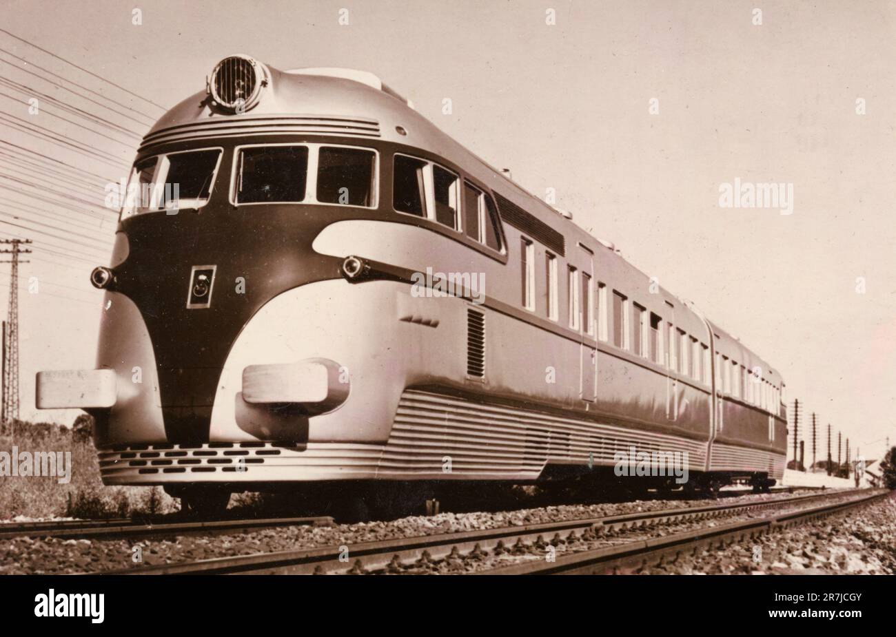 View of the FIAT Ferroviaria Royal train Egypt, Italy 1951 Stock Photo ...