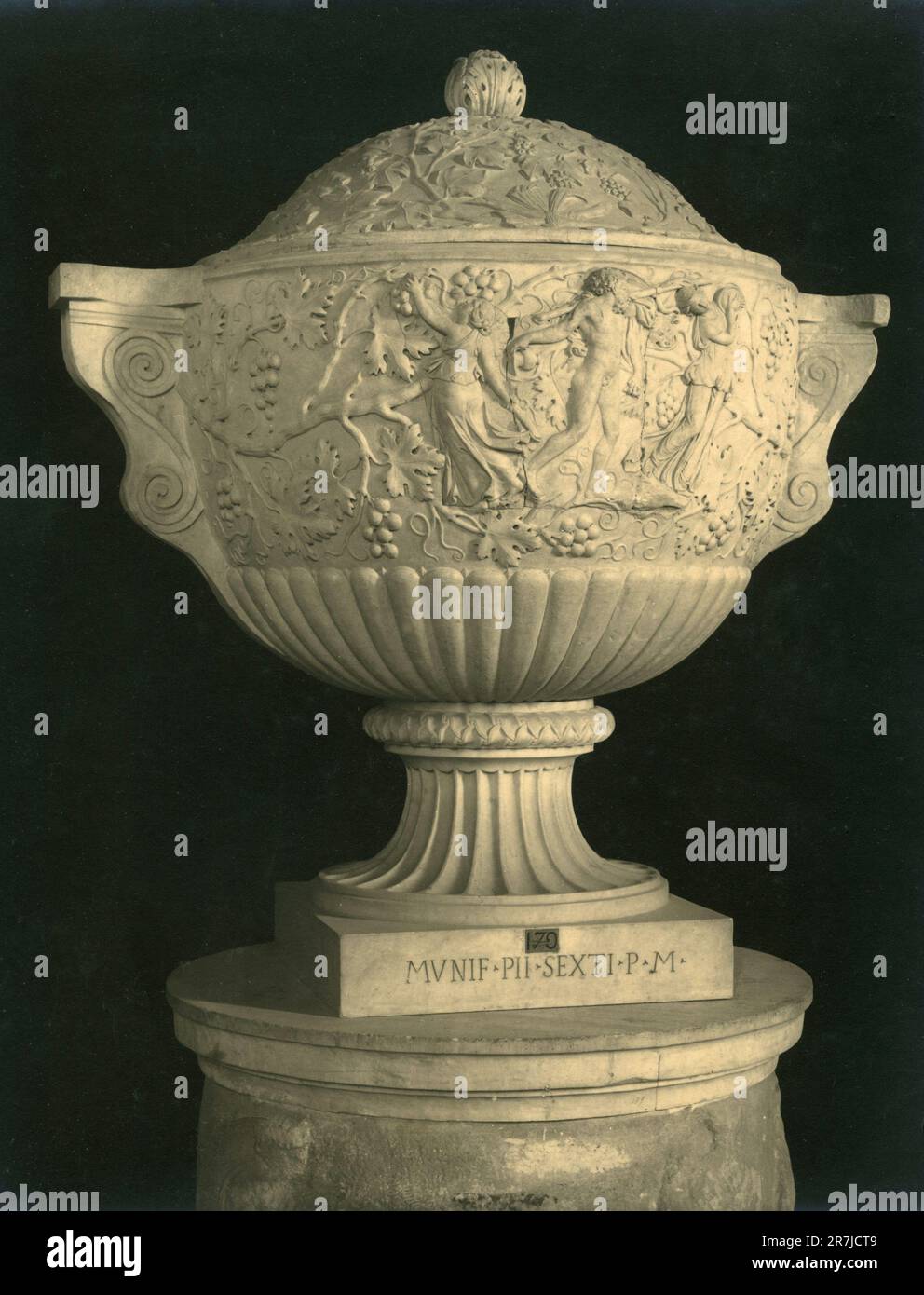 Ancient Roman marble vase in the Gallery of Candelabra, Vatican Museum ...