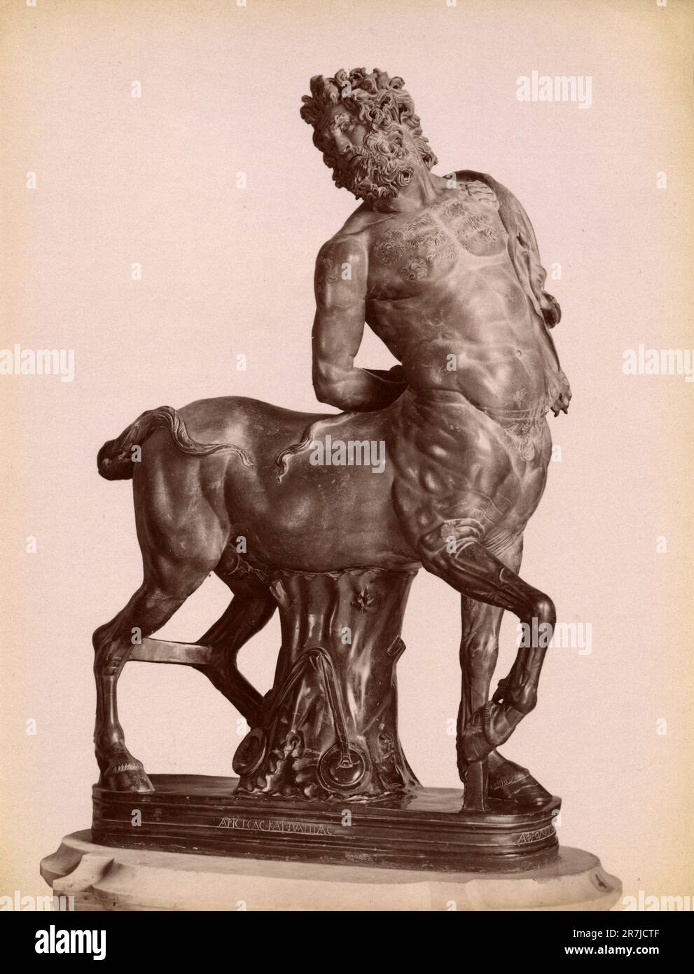 Ancient bronze statue of the Villa Adriana Centaur, Capitoline Museum, Italy 1900s Stock Photo ...