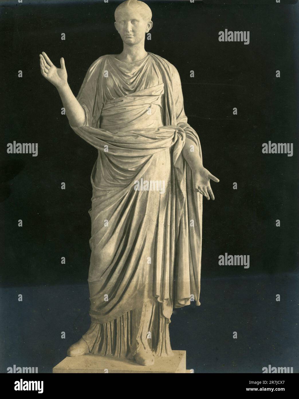 Ancient marble statue of Octavia, Lateran Museum, Rome, Italy 1900s ...