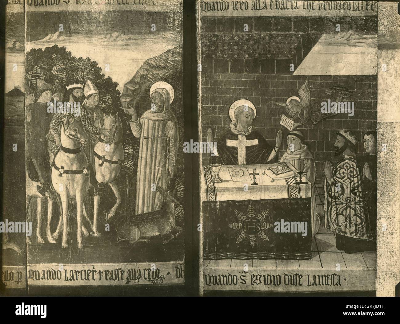 Detail of The Life of Saint Egidio, polyptych by Italian artist Lorenzo ...