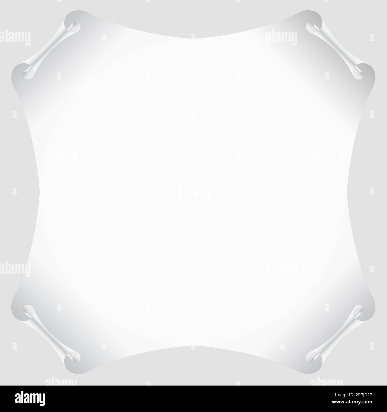 White Scroll Paper Vector Blank Stock Vector Image And Art Alamy