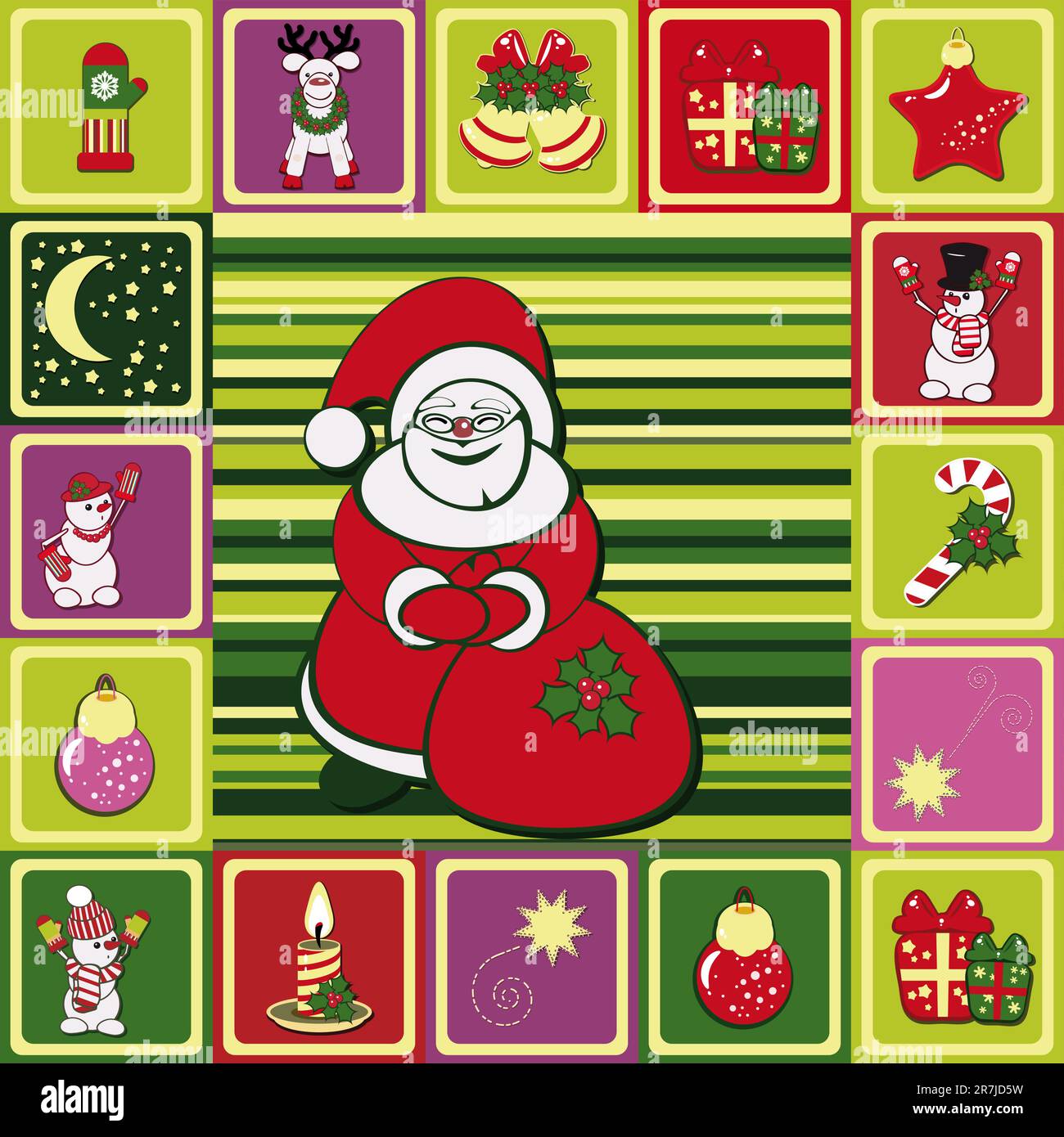 vector frame christmas pattern Stock Vector Image & Art - Alamy