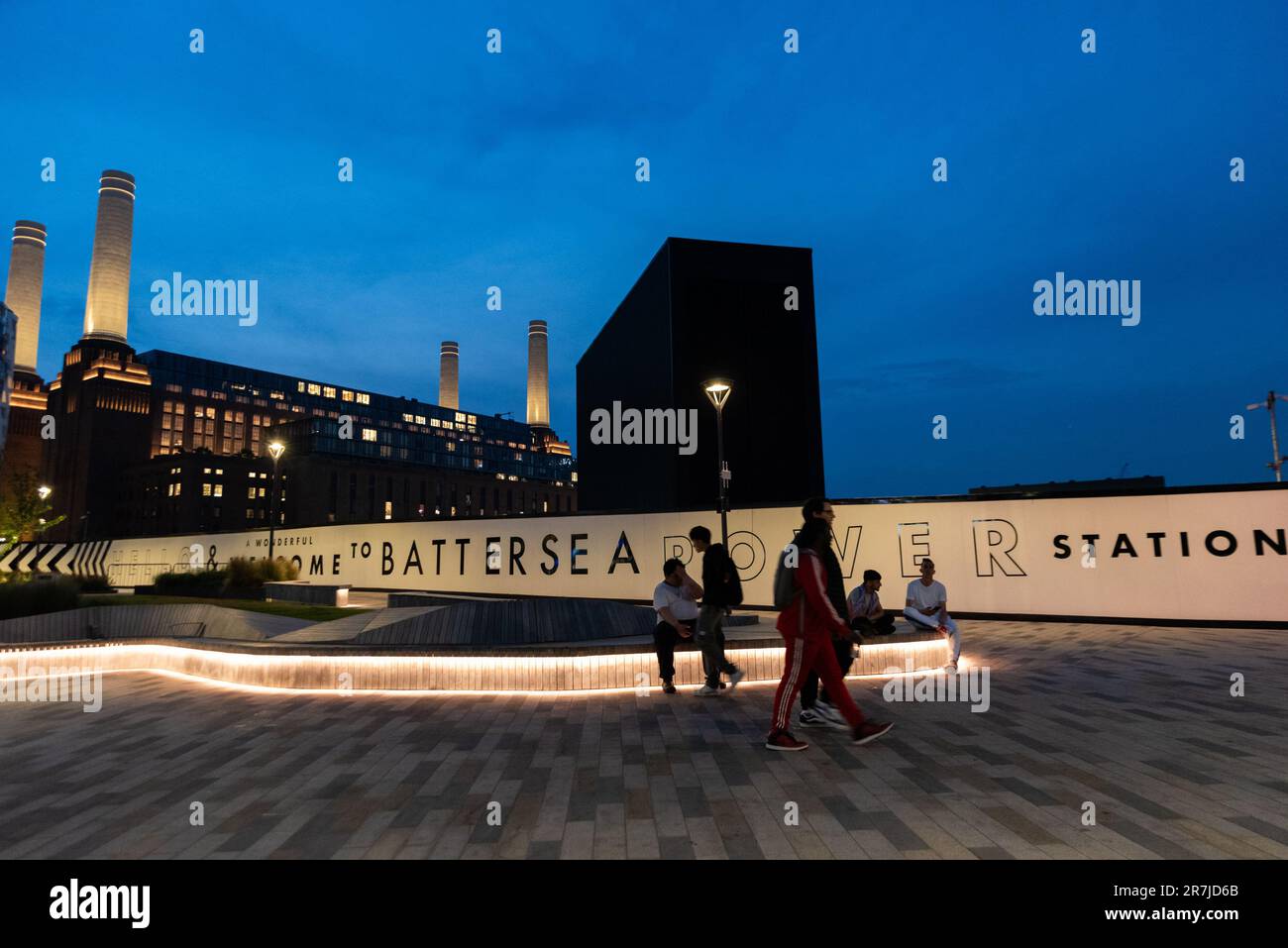 Battersea Power Station, and forecourt approach of the London ...