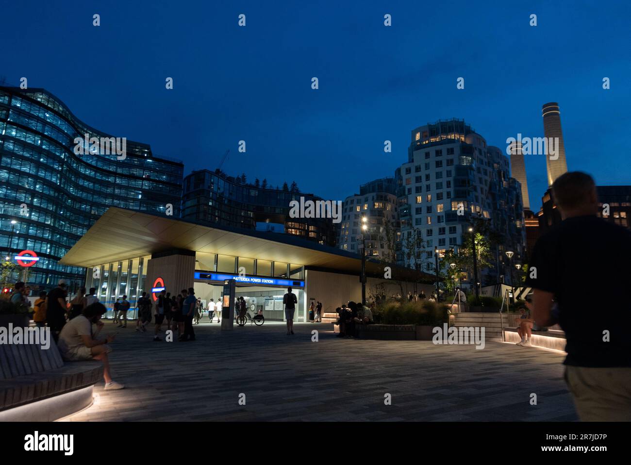 Battersea Power Station underground station on the Northern Line of the ...