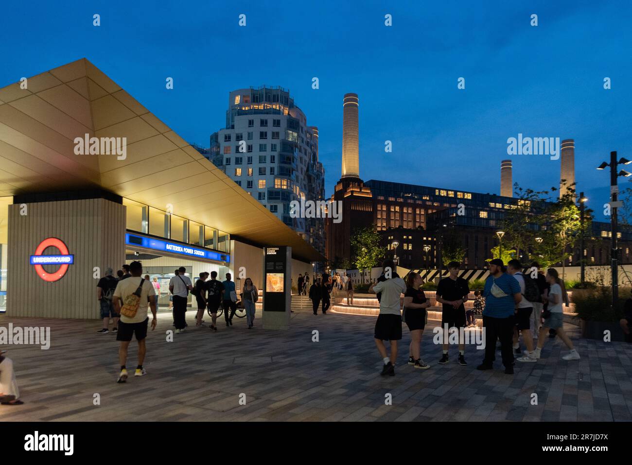 Battersea Power Station underground station on the Northern Line of the ...