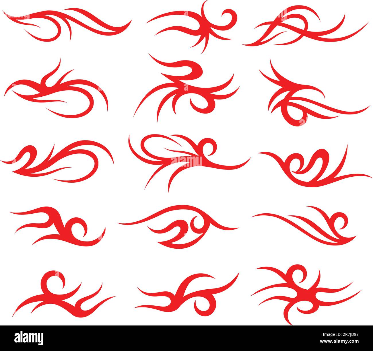 tribal scroll ornate tattoo element Stock Vector Image & Art - Alamy
