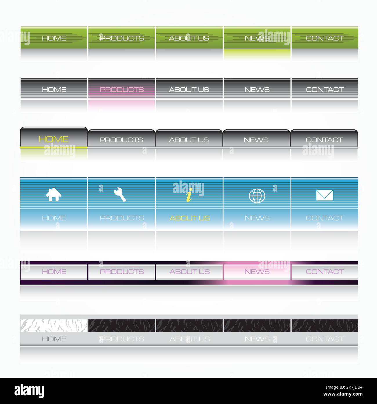 Web navigation templates for web site vector Stock Vector Image & Art ...