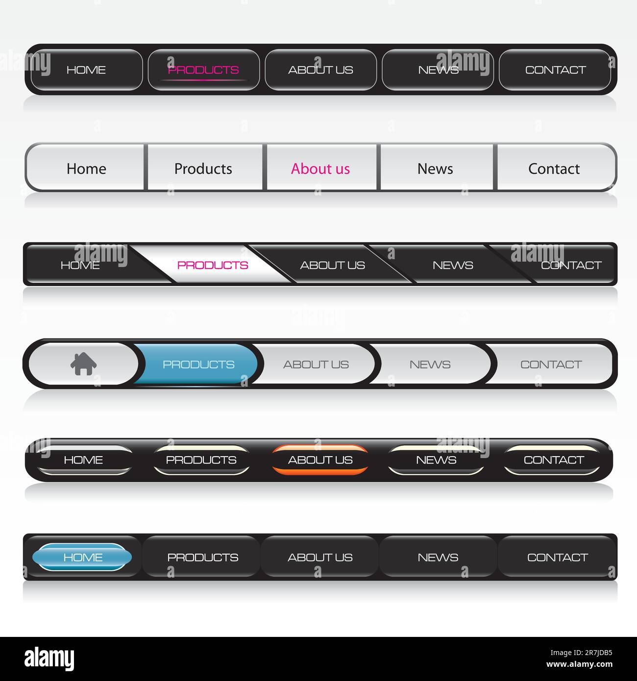 Web navigation templates for web site vector Stock Vector Image & Art ...