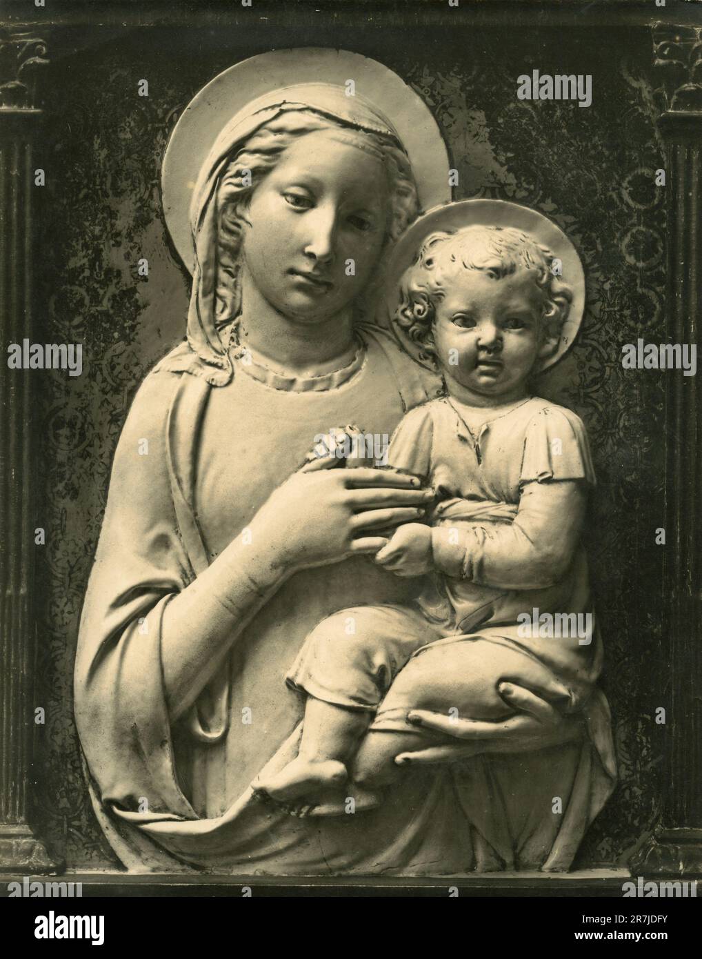 Lady with the Child, artwork by Italian artist Luca della Robbia ...