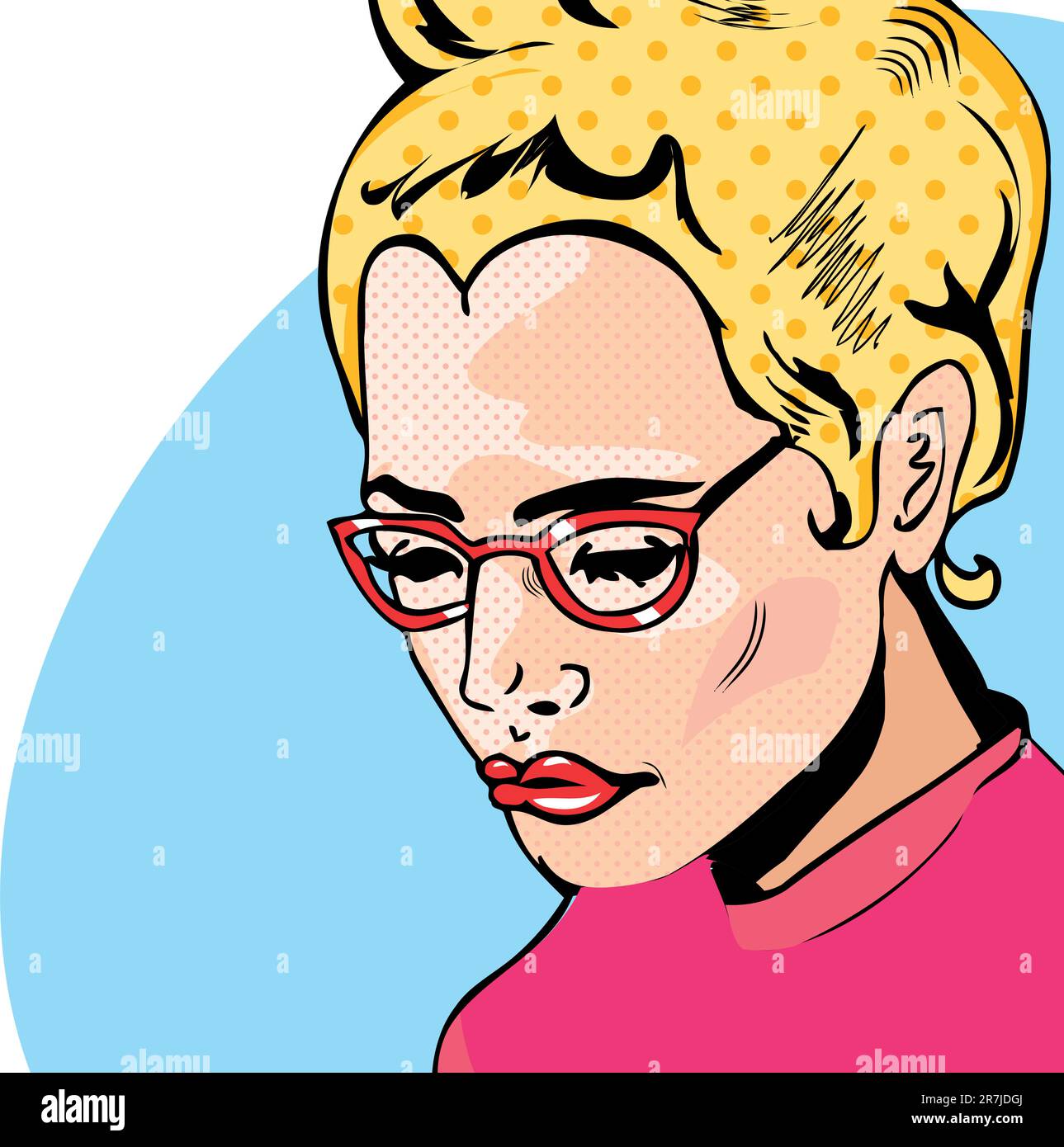 Pop Art Woman comic book style with dot Stock Vector Image & Art - Alamy